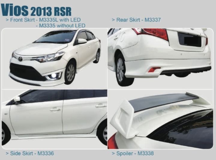 Toyota Vios 2013 2014 2015 2016 2017 2018 RSR Bodykit body kit front ...