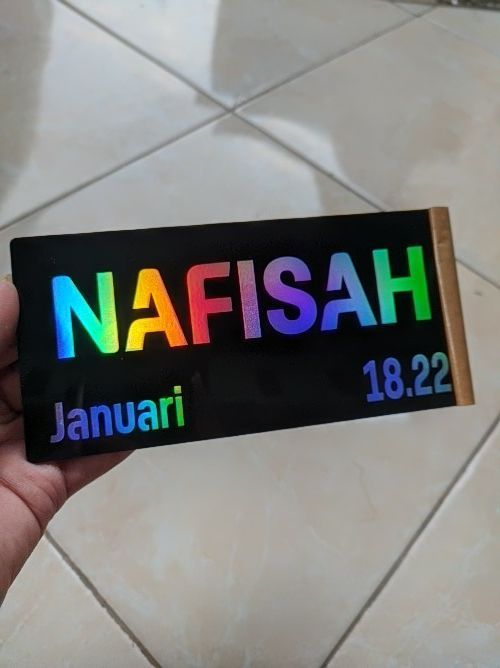 Plat sepeda listrik custom nama + baut | Lazada Indonesia