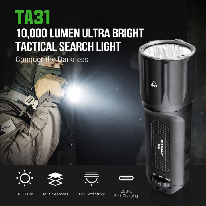 NEXTORCH TA31 10000 lumens ultrabright flashlight high power Search ...