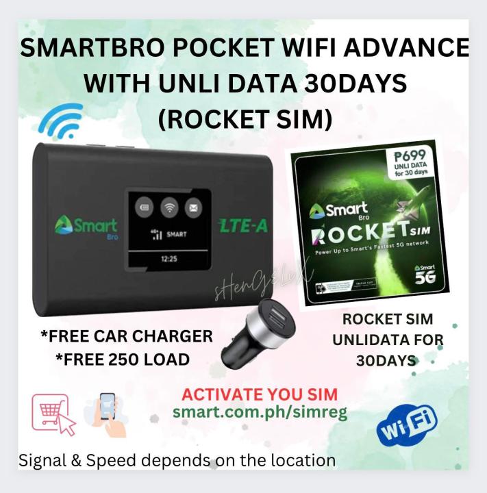 OPENLINE SMARTBRO POCKET WIFI BOOSTEVEN-M27IT LTE-ADVANCE (FREE 250 VOUCHER) | Lazada PH