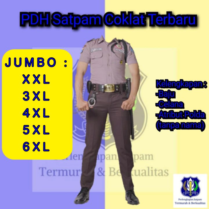 Setelan Seragam PDH JUMBO Satpam terbaru 2021 Baju Security Baru Baju ...