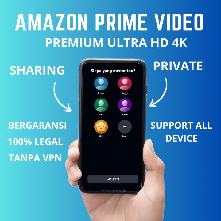 AMAZON PRIME VIDEO PREMIUM ULTRA HD 4K 1 BULAN SHARING & PRIVATE ...