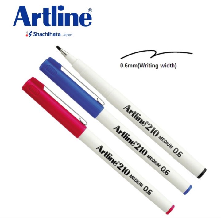 Artline 210 Medium 0.6mm Pen/ Sign Pen/Writing Pen/Marker Pen/Drawing ...