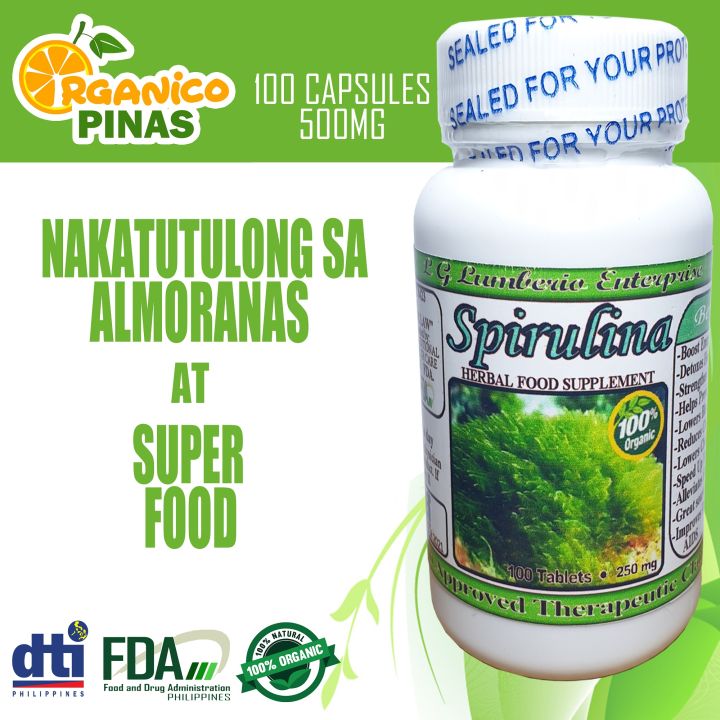 Spirulina Tulong para sa Almoranas at Super Food Tablets 100s x 250mg ...