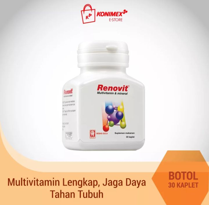 Renovit Multivitamin & Mineral Botol 30 Kandungan Lengkap Untuk Sehat ...