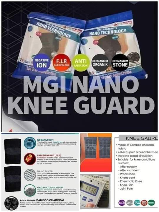 MGI - Nano Knee Guard with Negative Ions Far-Infrared Nano Silver ...