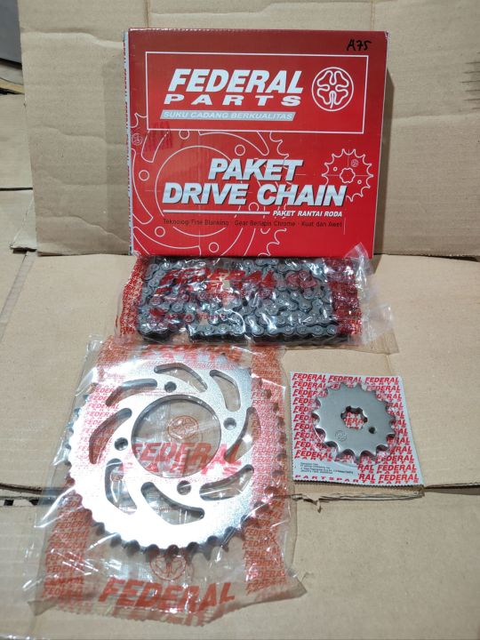 Girset Gearset Gir Gear Set Rantai Rante Depan Belakang Federal Yamaha ...