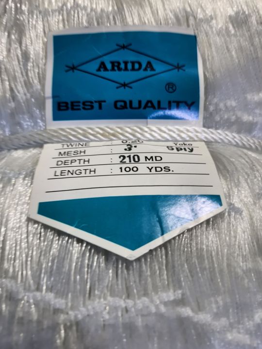 JARING IKAN 3 INCH GILLNET MILENIUM ARIDA 210/100 tebal 6 ply | Lazada ...