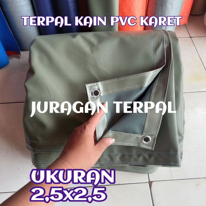 terpal kain cv tentara pvc karet ukuran 2,5x2,5 | Lazada Indonesia