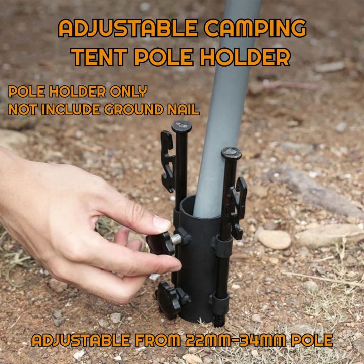 Adjustable Camping Tent Pole Holder 22mm-34mm Pole For Flysheet And ...