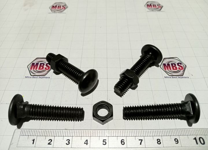 300 pcs Baut Cb 5/16 x 1 1/2 inchi (4 cm) atau M12 / Baut payung ...