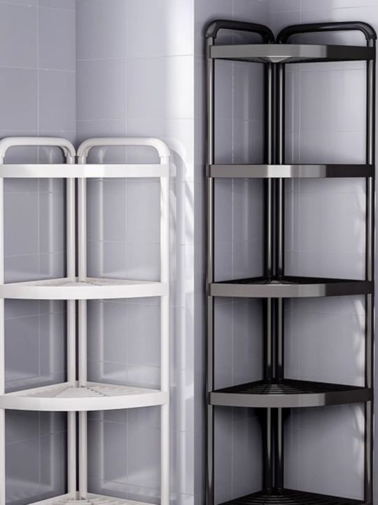 Bathroom Triangular Floor-standing Storage Rack Toilet Organizer Multi ...