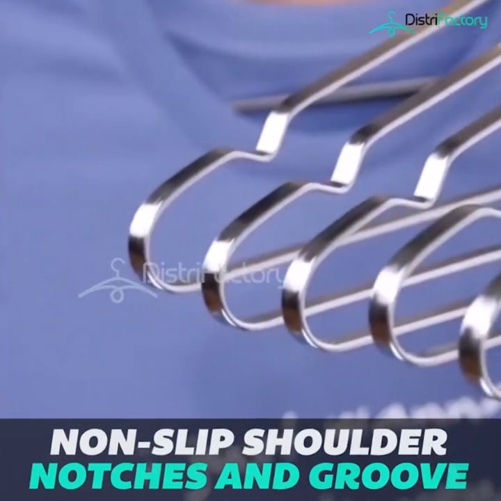 Stainless Steel Bold Flat Strip Hanger Non-slip Hanger Solid Drying ...