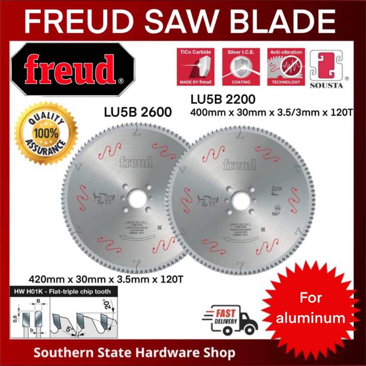 FREUD SAW BLADE FOR ALUMINIUM LU5B 2600 420mm x 120T ,LU5B 2200 400mm x ...