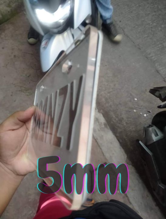 ACRYLIC MOTORCYLE PLATE NEW 2021 LTO STANDARD (MAKAPAL 5MM) | Lazada PH