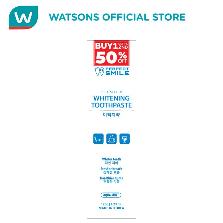 PERFECT SMILE Whitening Toothpaste Aqua Mint 120g Bundle | Lazada PH
