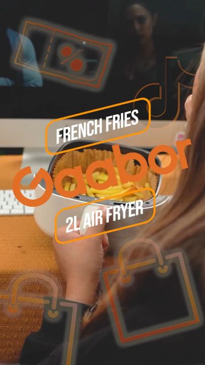 Gaabor Air Fryer 360 ° Hot Air Circulation, Automatic Power-off memory ...