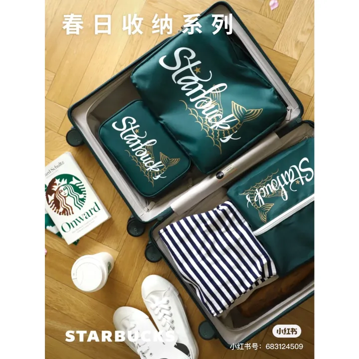 Starbucks Travel Cosmetics Bag Starbucks Delivery Spring Limited Three ...