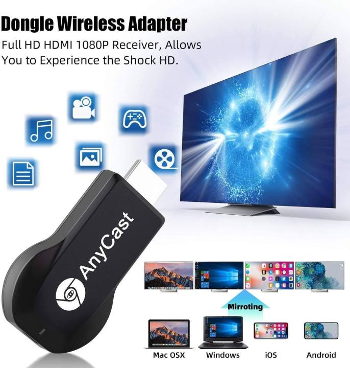 Anycast M9 Plus รุ่นใหม่ล่าสุด 2023 HDMI WIFI Display | Lazada.co.th