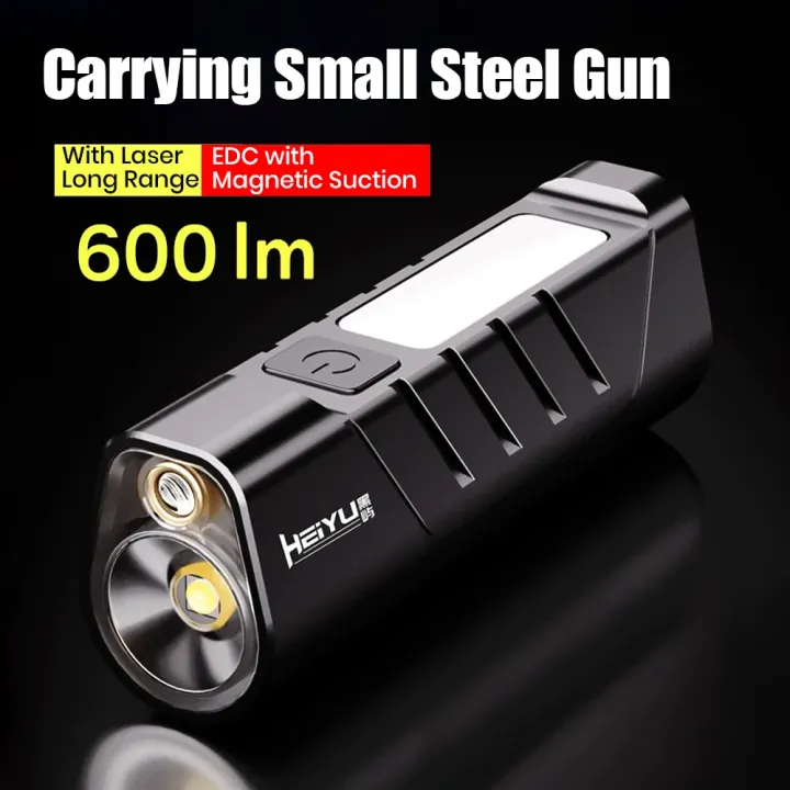 SKYRAY SM55 Red Laser EDC Flashlight 18650 Rechargeable Torch 600LM ...