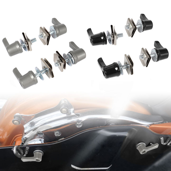 4x Motorcycle Saddlebag Lever Lock Bolts & Nuts Kit Mounting Set For ...
