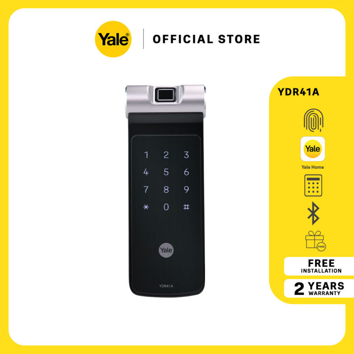 Yale YDR41A RIM Jimmy-Proof Smart Door Lock - Fingerprint/ PIN Code ...