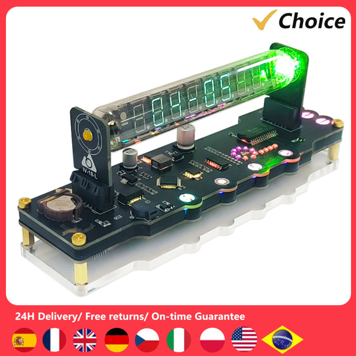 Digital Color Screen Quasi Nixie Tube Clock Desktop Electronic Time ...