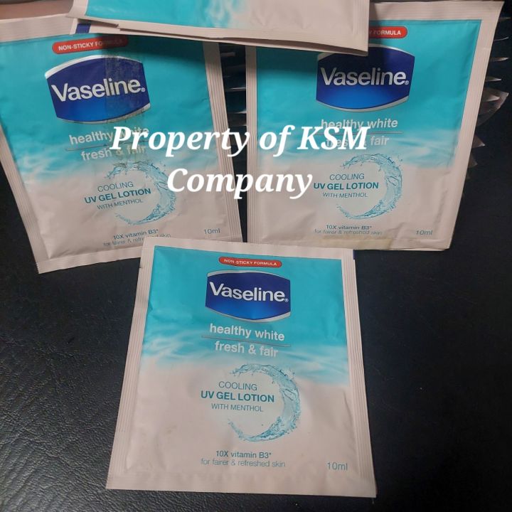VASELINE HEALTHY WHITE FRESH & FAIR Cooling UV GEL LOTION w/ Menthol ...