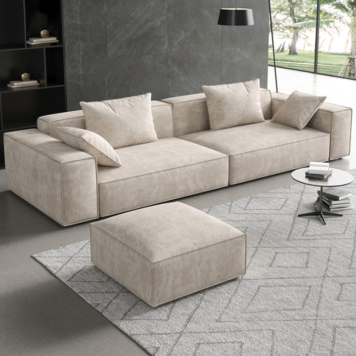 Jxter Tofu Block Sofa Living Room Italian Minimalist Modern Cream Style ...