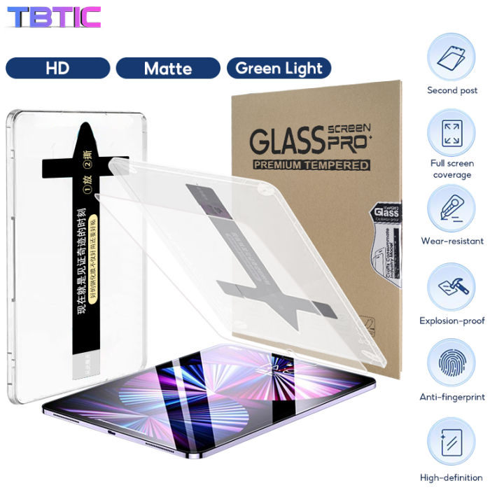TBTIC Screen Protector One Click Installation Tempered Glass For iPad ...
