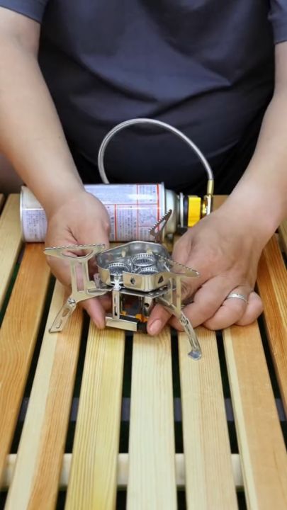 Bếp Gas Mini Gấp Gọn 3 Đầu Công Suất 5800W Tặng Kèm Đầu Chuyển Đổi Dùng ...