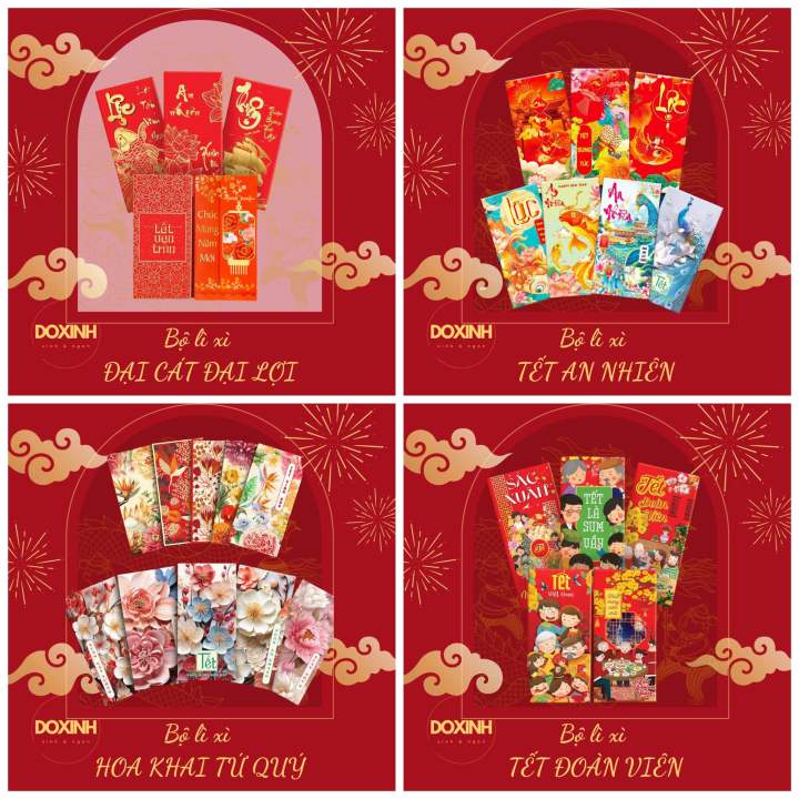 Combo 100 bao Lì Xì Tết 2024, Lì Xì truyền thống Tết 2024 siêu đẹp ...