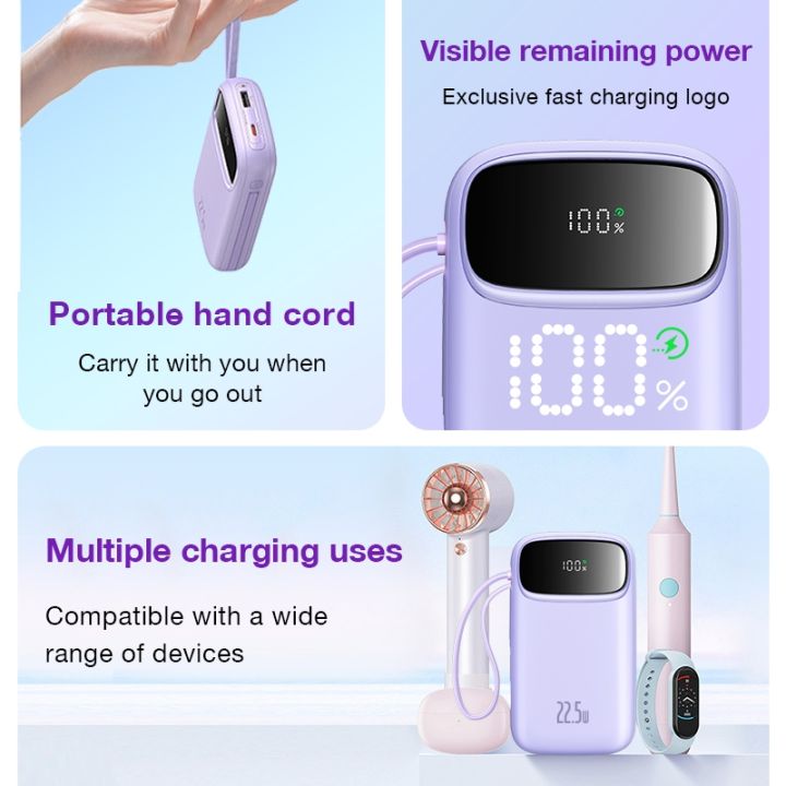 EYD JS38 20000mAh MINI POWER BANK PD 22.5W SUPER FAST CHARGE 4 DEVICE ...