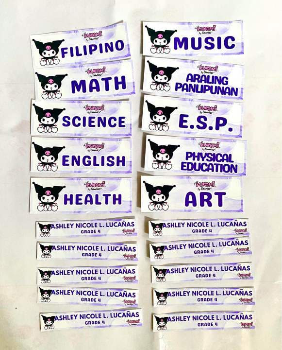 PERSONALIZED SUBJECT/STUDENT DETAILS STICKER LABEL | Lazada PH