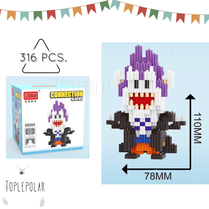 ชุดตัวต่อ นาโน Block จิ๋ว Lechuan 68564 ชุดโจรสลัดหมวกฟาง โมเรีย จำนวน ...