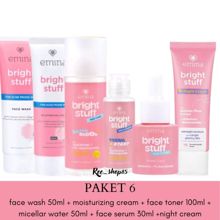 Emina Bright Stuff Acne Prone Skin Paket Lengkap Skincare Remaja 1 Set | Lazada Indonesia