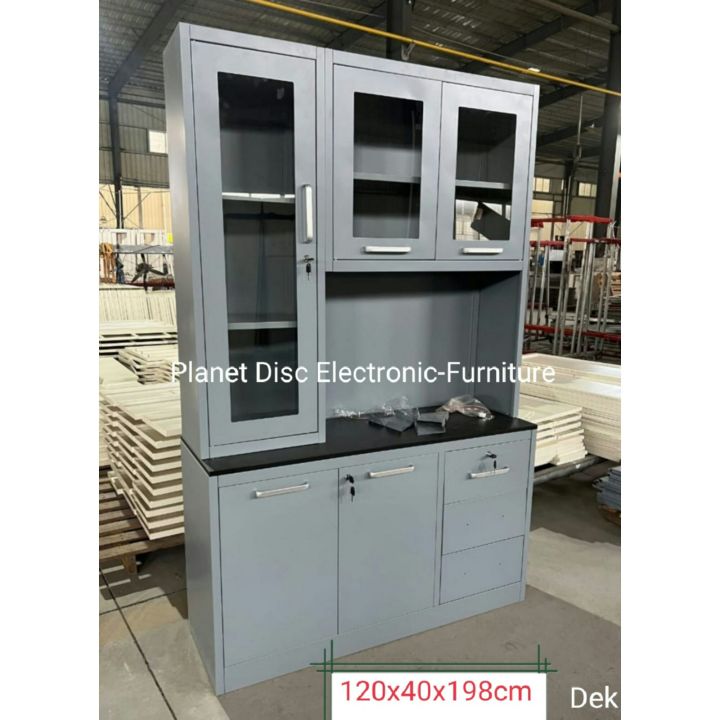 Kitchen Set Besi 3 pintu Lemari Dapur Plat Besi Lemari Sayur Rak Dapur ...