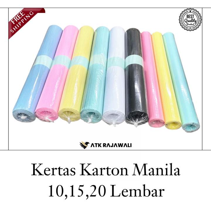 Kertas Karton Manila | Kertas Manila Warna Isi 10 Lembar | Lazada Indonesia