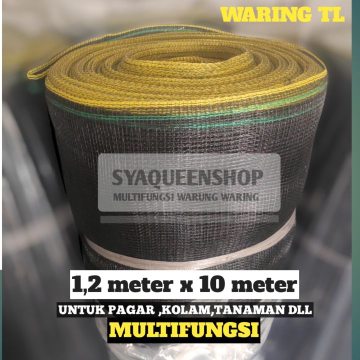Waring Jaring hitam 10 meter murah lebar 120 cm jaring ikan pagar ...