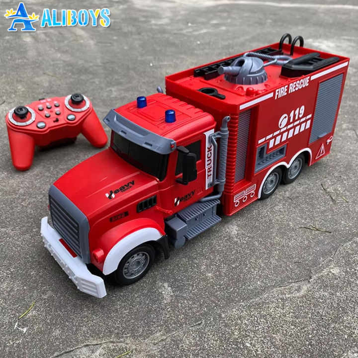 1:12 RC Fire Truck Remote Control Rescue Firefighting Engine Ladder ...