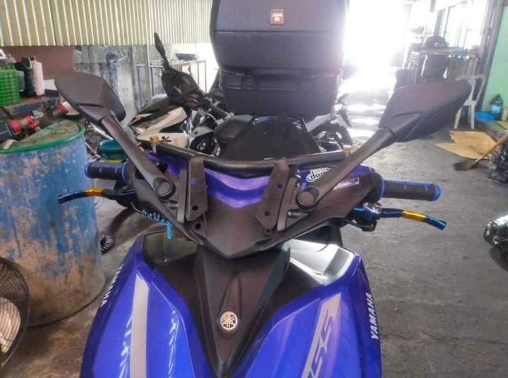 Aerox V1 & V2 R25 Side Mirror (walang grado) and Bracket with Visor SET ...