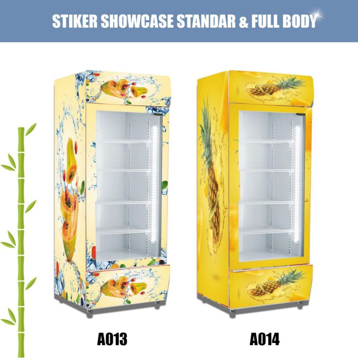 Stiker showcase / lemari pendingin full body motif buah | Lazada Indonesia