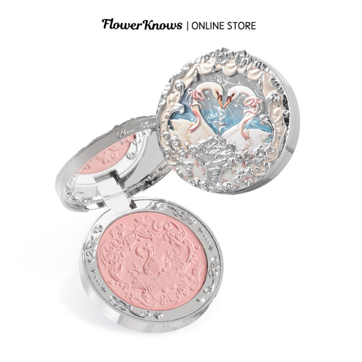 FlowerKnows Swan Ballet Series บลัชออนแต่งหน้า เนื้อฝุ่น 5 กรัม ...