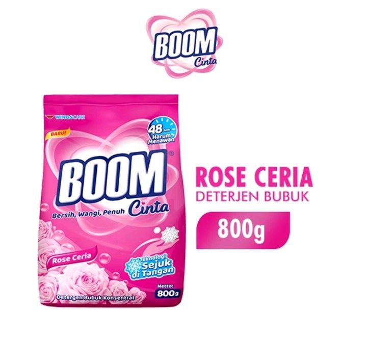 Boom Cinta Deterjen Bubuk Rose Ceria [800gr] | Lazada Indonesia