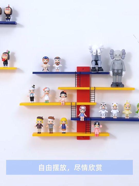 【Fanboxx】Figure Toy Display Stand Living Room Floating Shelves Display ...