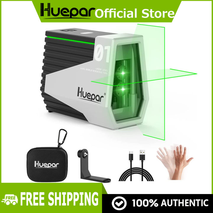 Huepar Laser Level Self Leveling 2 Line Laser Rechargeable Laser ...