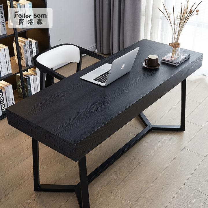 Solid Wood Desk Accessible Luxury Modern Living Room Home Large Long ...