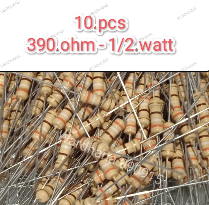 (10.pcs) Resistor 390 ohm 1/2 watt Resistor 1/2 watt 390 ohm 5% | Lazada Indonesia