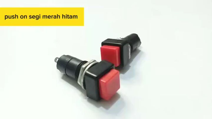 SAKLAR PUSH ON BELL / ON OFF - BENTUK BULAT / KOTAK merah hitam ...