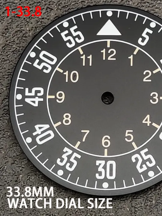 Modern Minimalist Pilot Watch Dial 33.8MM Suitable for NH35 Mechanism ...